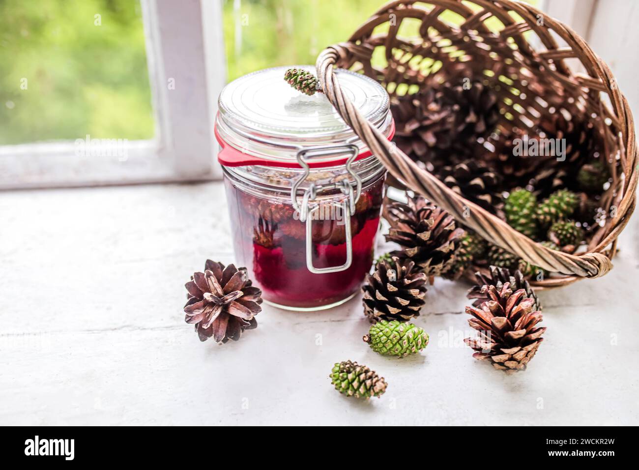 Jar pine cone jam hi-res stock photography and images - Alamy