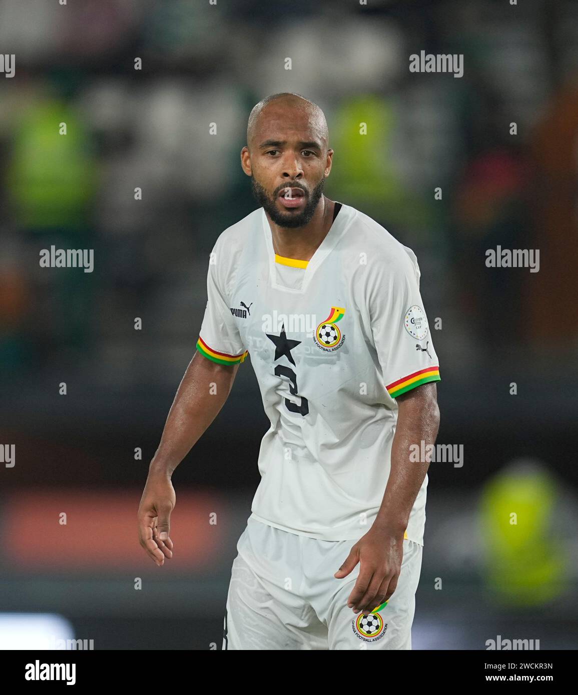 January 14 2024: Denis Frimpong Odoi (Ghana) looks on during a African ...