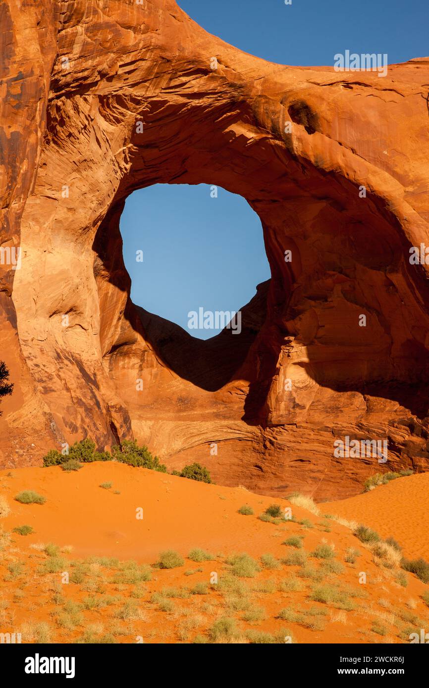 The Ear of the Wind, a natural sandstone arch in the Monument Navajo ...
