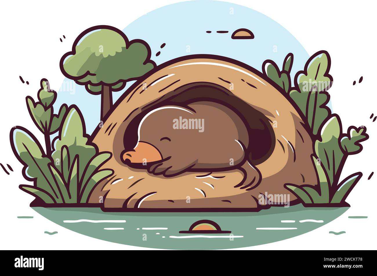 Cartoon illustration funny cute mole Cut Out Stock Images & Pictures ...