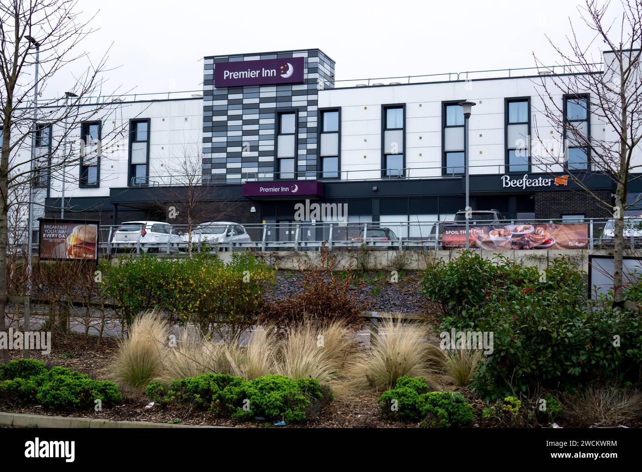 Premier Inn hotel with adjoining Beefeater restaurant with gardens in ...