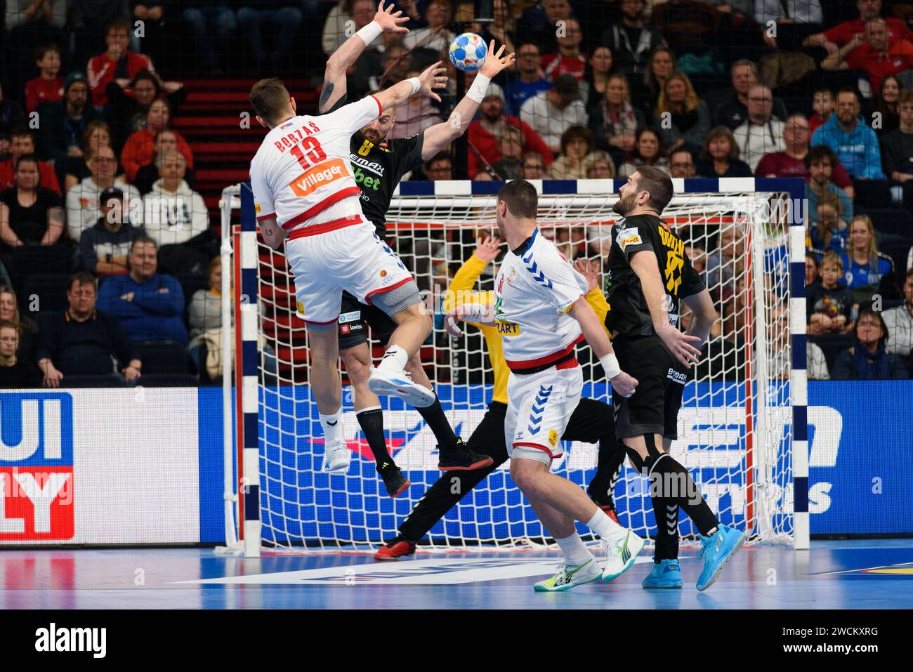 General scene with Serbia attacking with Uros Borzas (13 Serbia) during ...