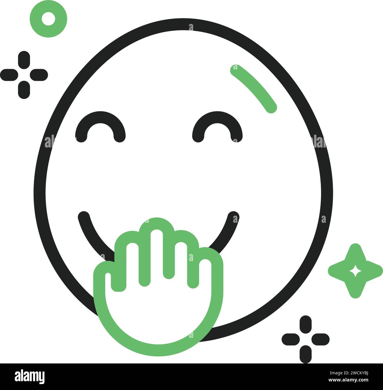 Hand over mouth emoji Cut Out Stock Images & Pictures - Alamy