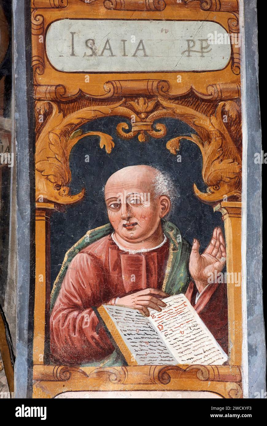 Profeta Isaia - affresco - Cristoforo Baschenis il vecchio - 1550 ...
