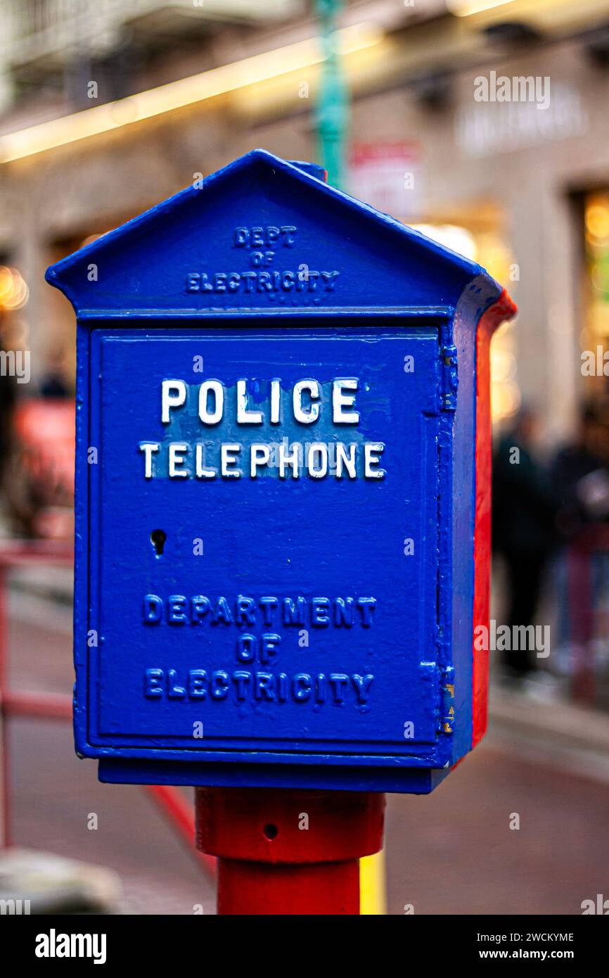 Police telephone box Stock Photo - Alamy