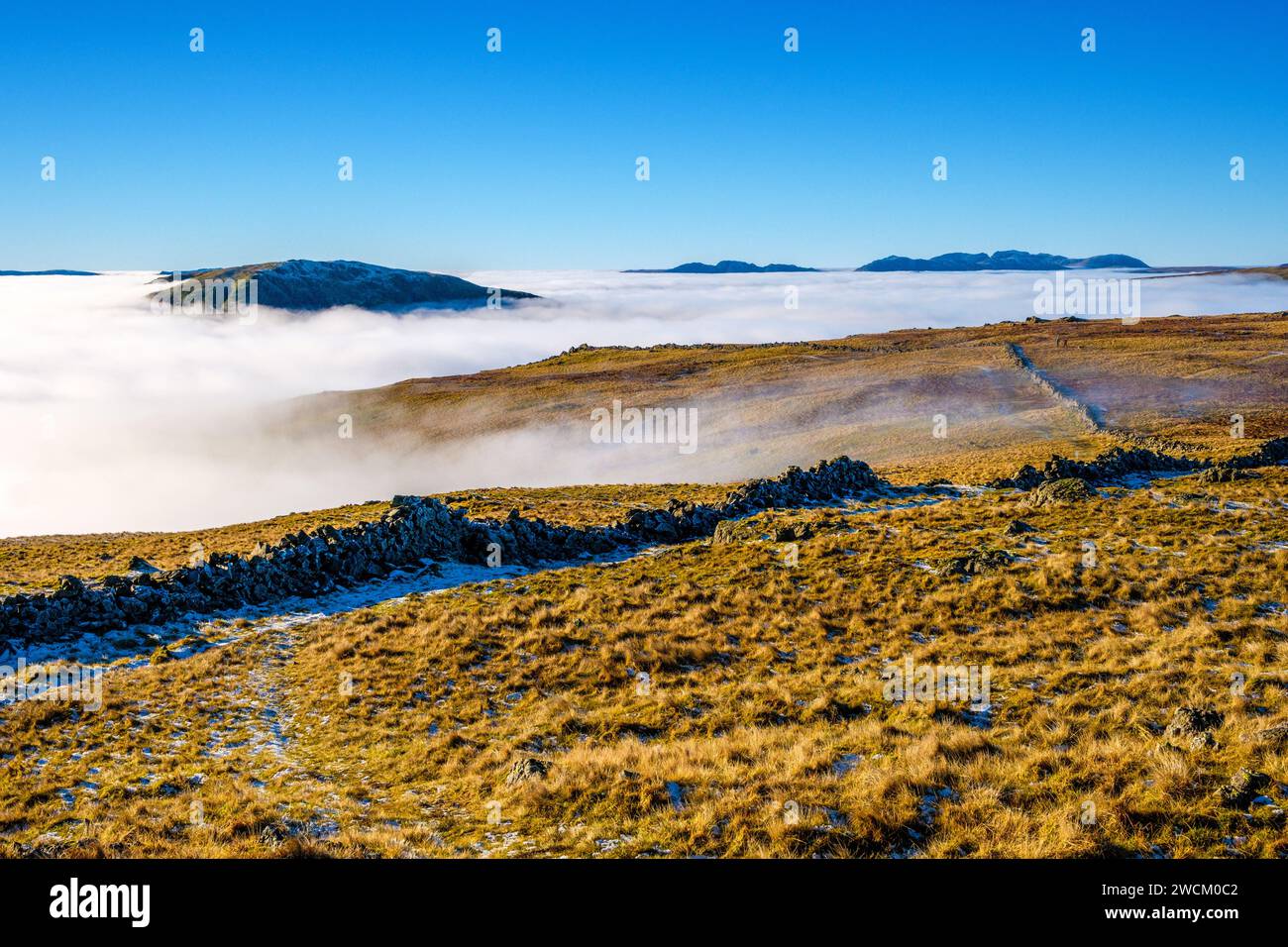A sea of cloud - temperature inversion or cloud inversion - with the ...