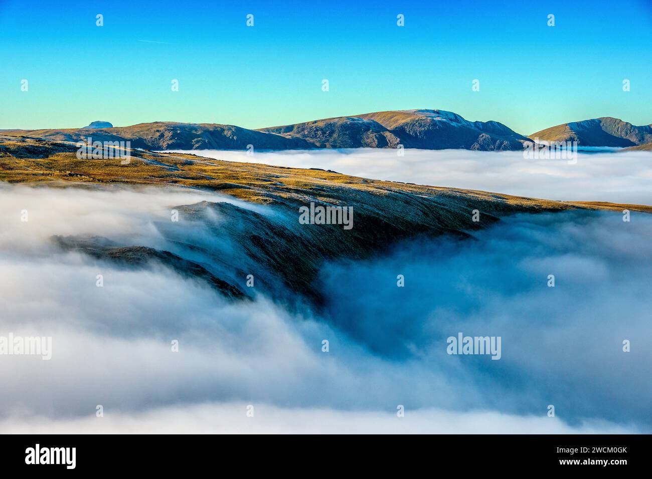 A sea of cloud - temperature inversion or cloud inversion - with the ...