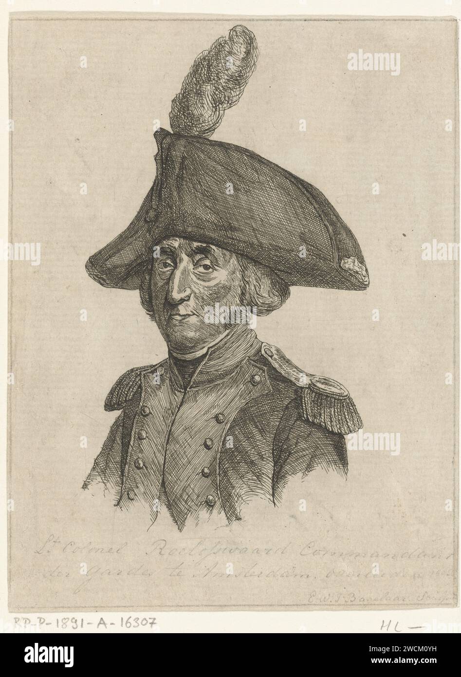 Portrait of Lieutenant Colonel Benjamin Roelofswaard, Ernst Willem Jan ...