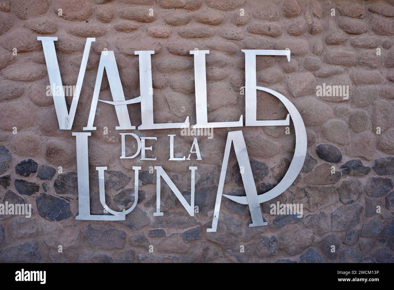 Sign for Valle De La Lune (Valley of The Moon), San Pedro de Atacama ...