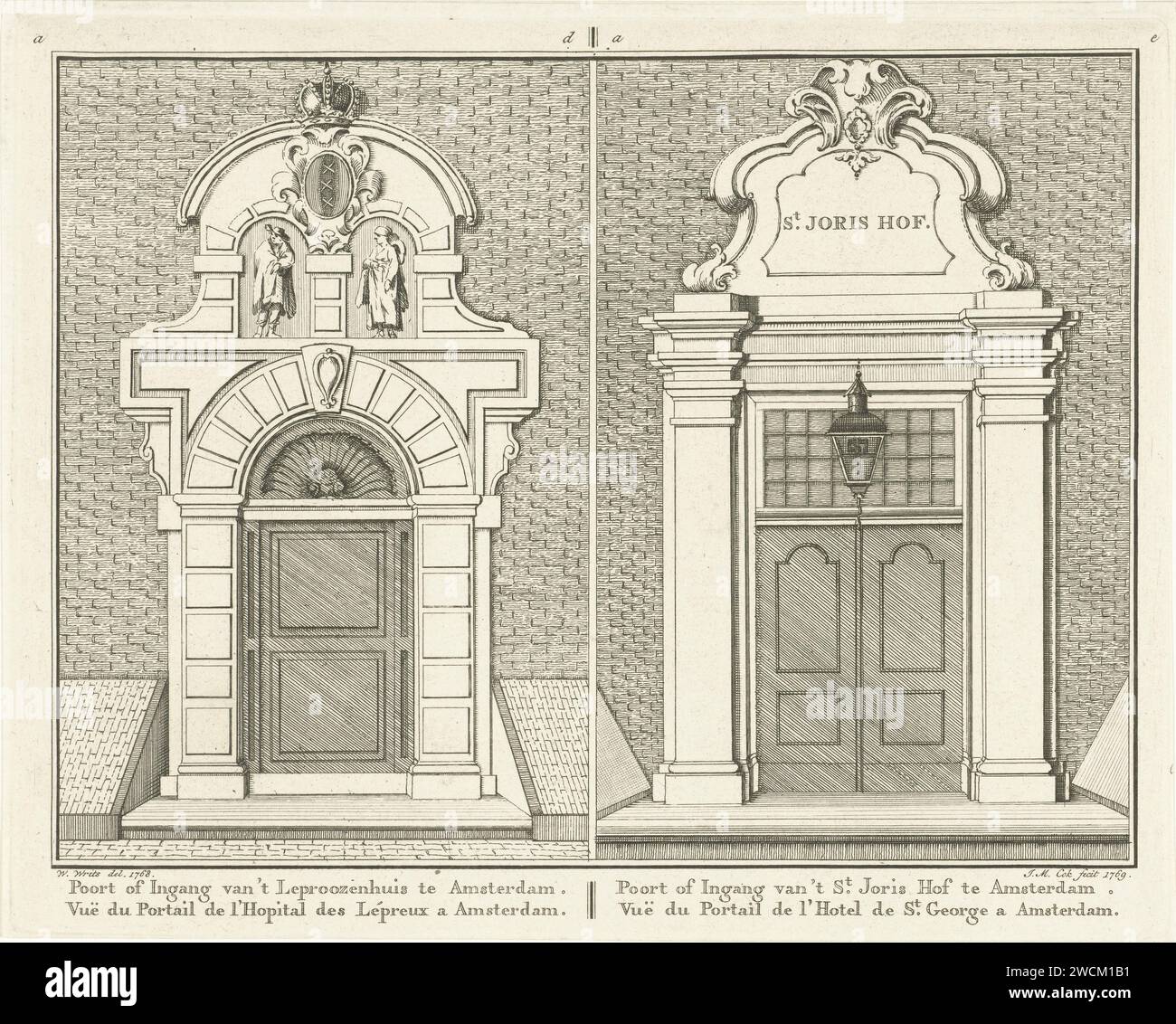 Poort of the Leprozenhuis and of the St. Jorishof in Amsterdam, Jan ...