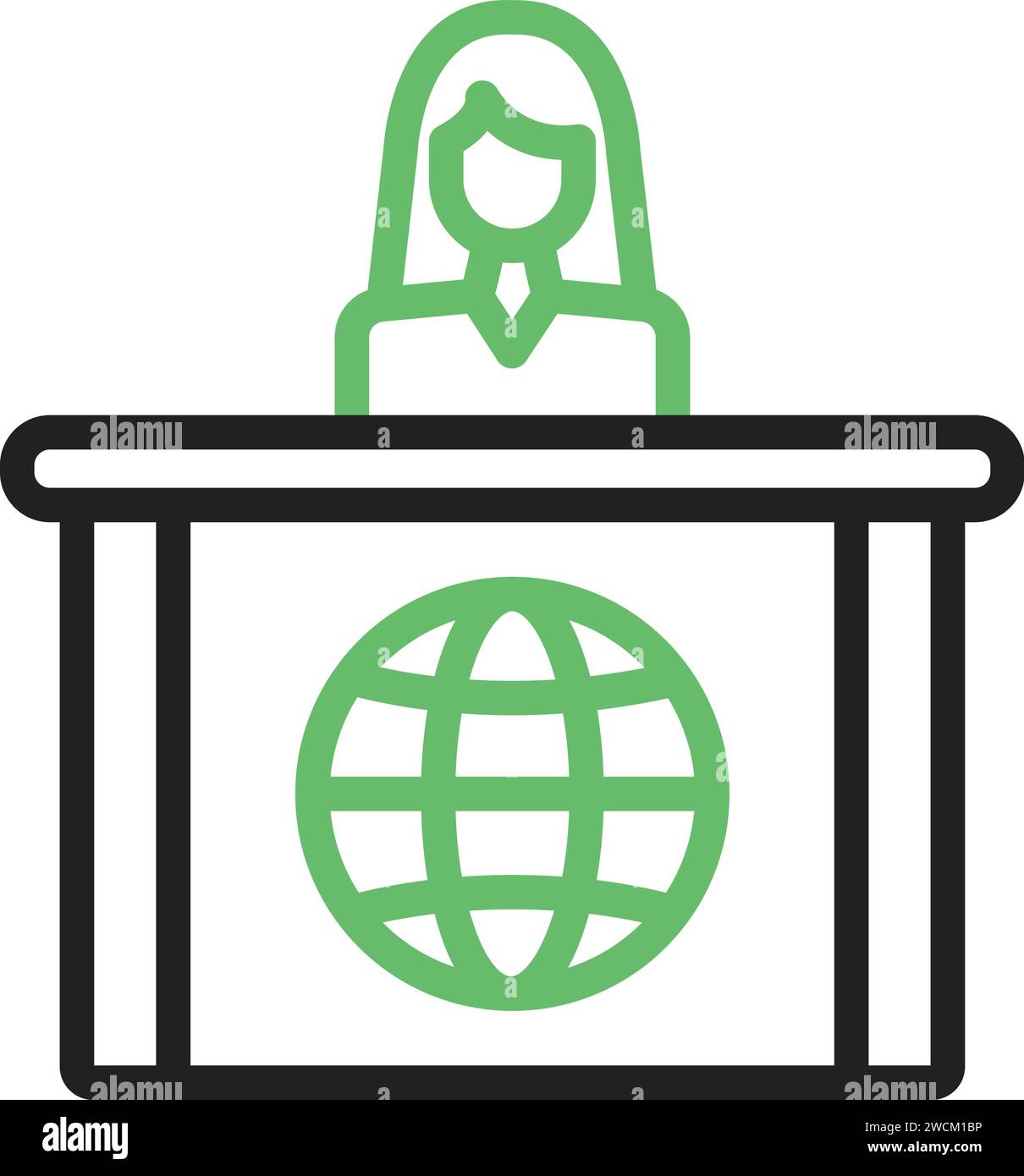 Female Anchor icon vector image Stock Vector Image & Art - Alamy