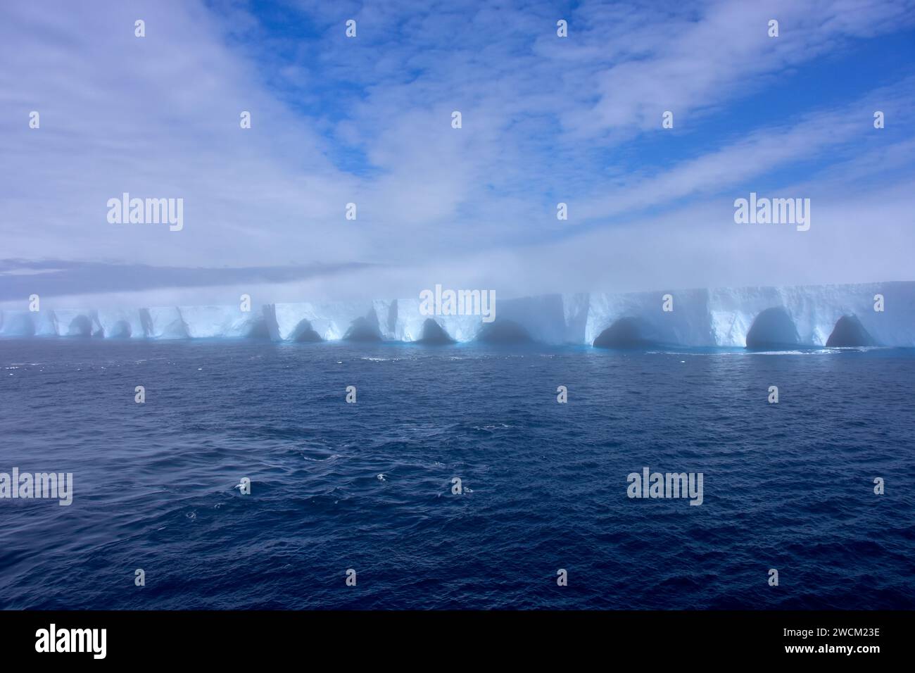 Fog surrounding an iceberg floating in Antarctica Stock Photo - Alamy