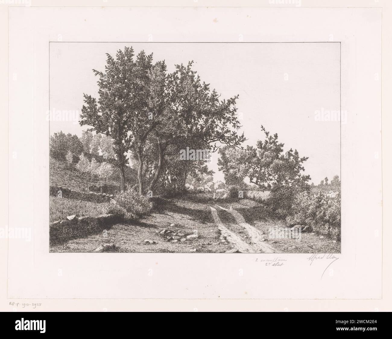 Landscape with Landweg and Low Stones Fences, Alfred Elsen, 1860 - 1910 ...