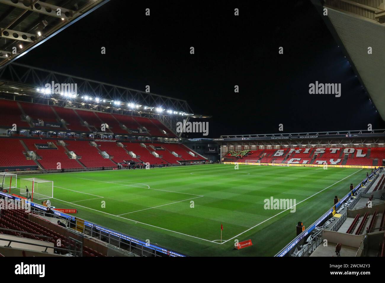 Bristol, UK. 16th Jan, 2024. A general view inside of Ashton Gate, home ...
