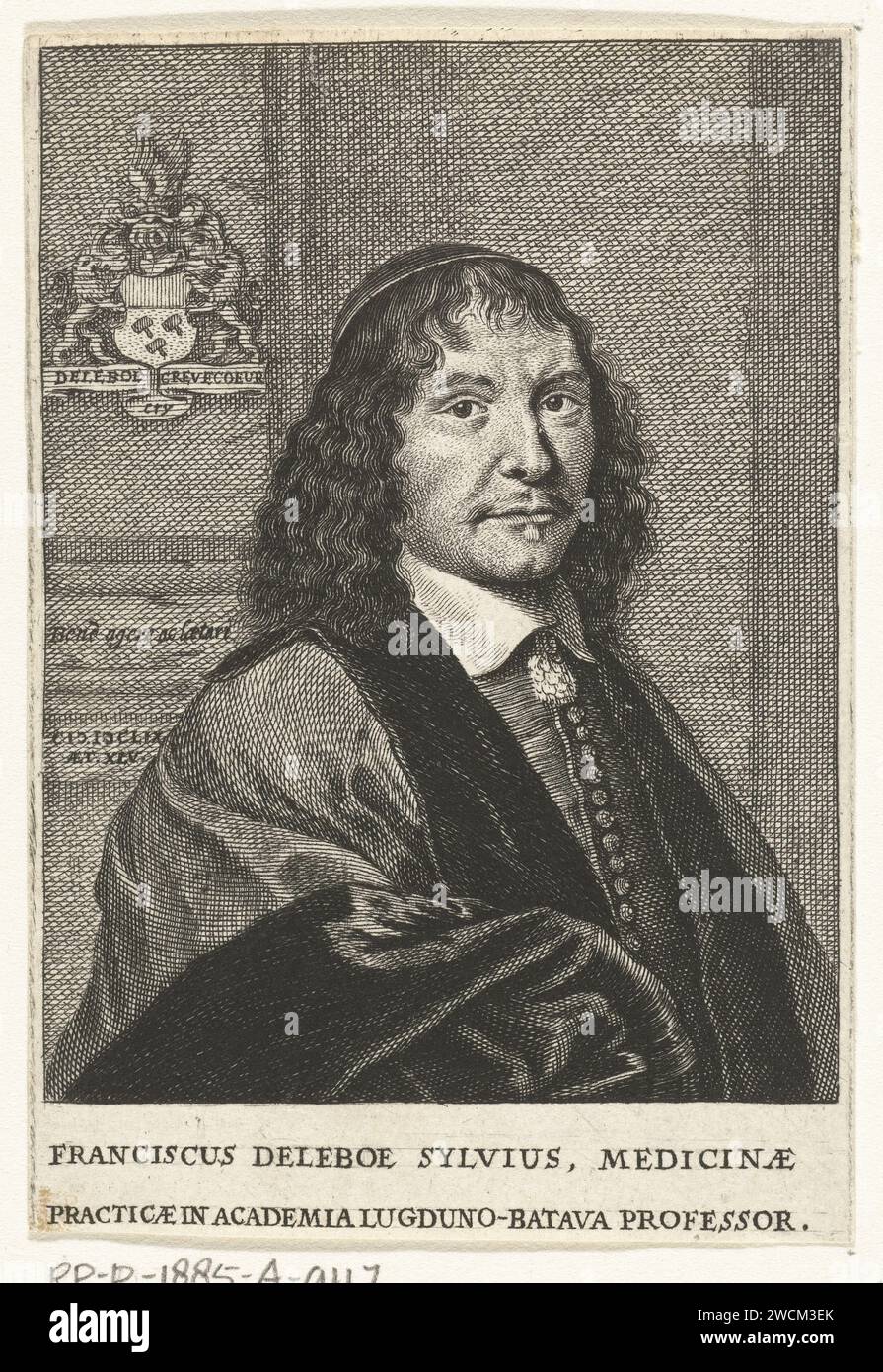 Portrait of Franciscus de Le Boë Sylvius, Anonymous, After Cornelis van ...