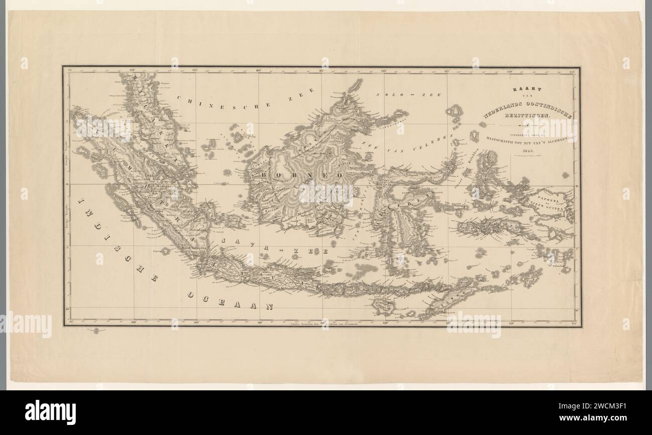 Map of the former colony of the Dutch East Indies, Daniël Vulawaard (II ...