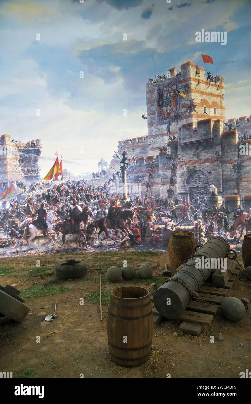 Istanbul, Turkey - December 12, 2023: Fall of Constantinople in 1453 ...