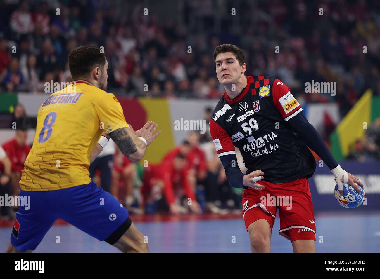 Mannheim, Deutschland. 16th Jan, 2024. 2024.01.16 SAP Arena Mannheim ...