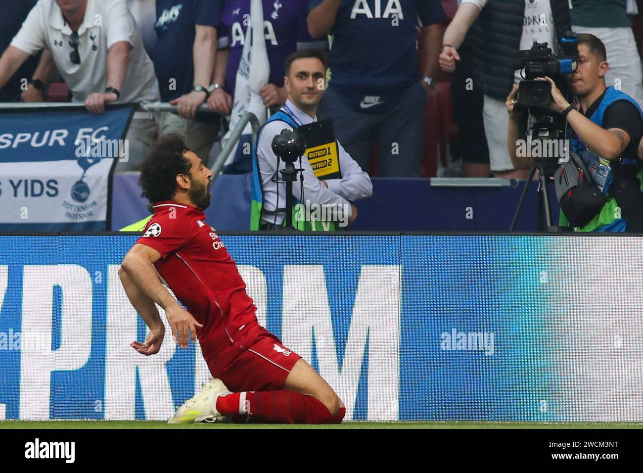 Mohamed Salah of Liverpool celebrates after scoring a goal during the ...