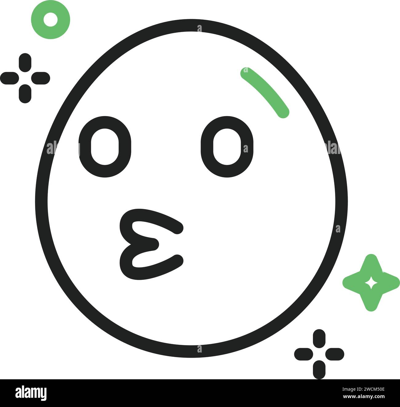 Kissing Face icon vector image Stock Vector Image & Art - Alamy