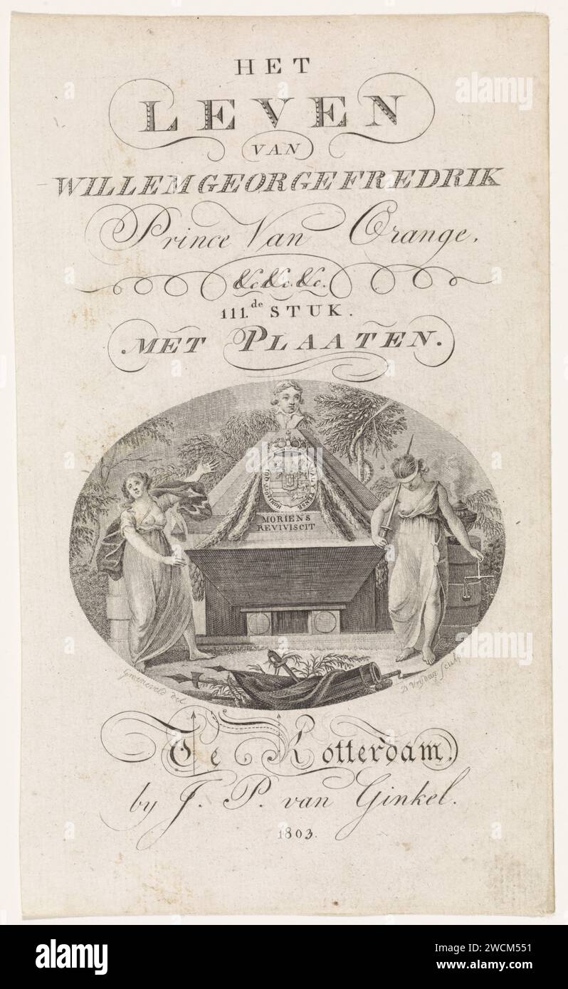 Allegory of the death of Willem George Frederik, Daniël Friday, After ...