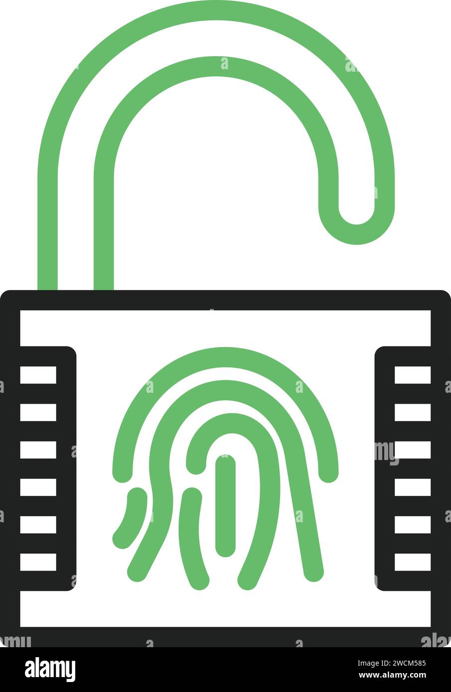 Lock fingerprint icon symbol hi-res stock photography and images - Alamy