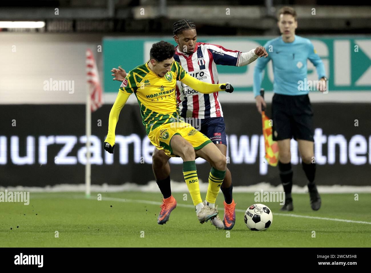ROTTERDAM - (l-r) Malik Sellouki of ADO Den Haag, Giovanni Da Fonseca ...