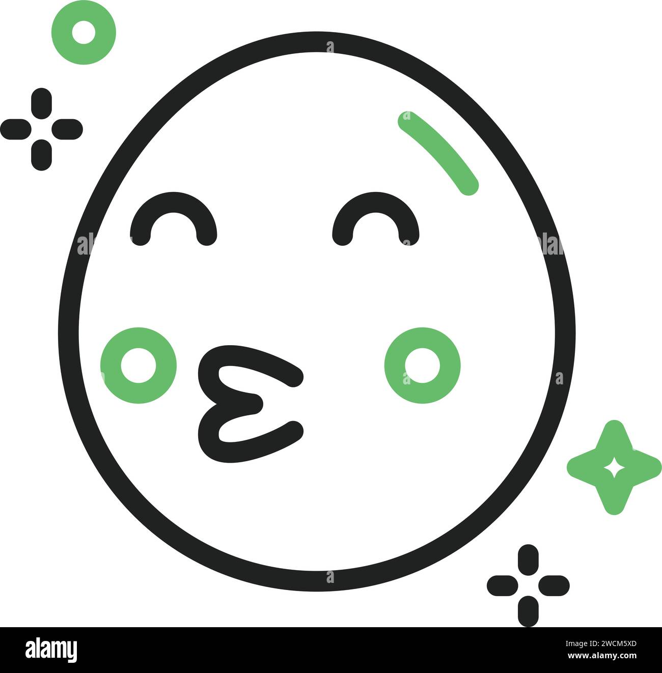 Kissing Face with Smiling Eyes icon vector image Stock Vector Image ...