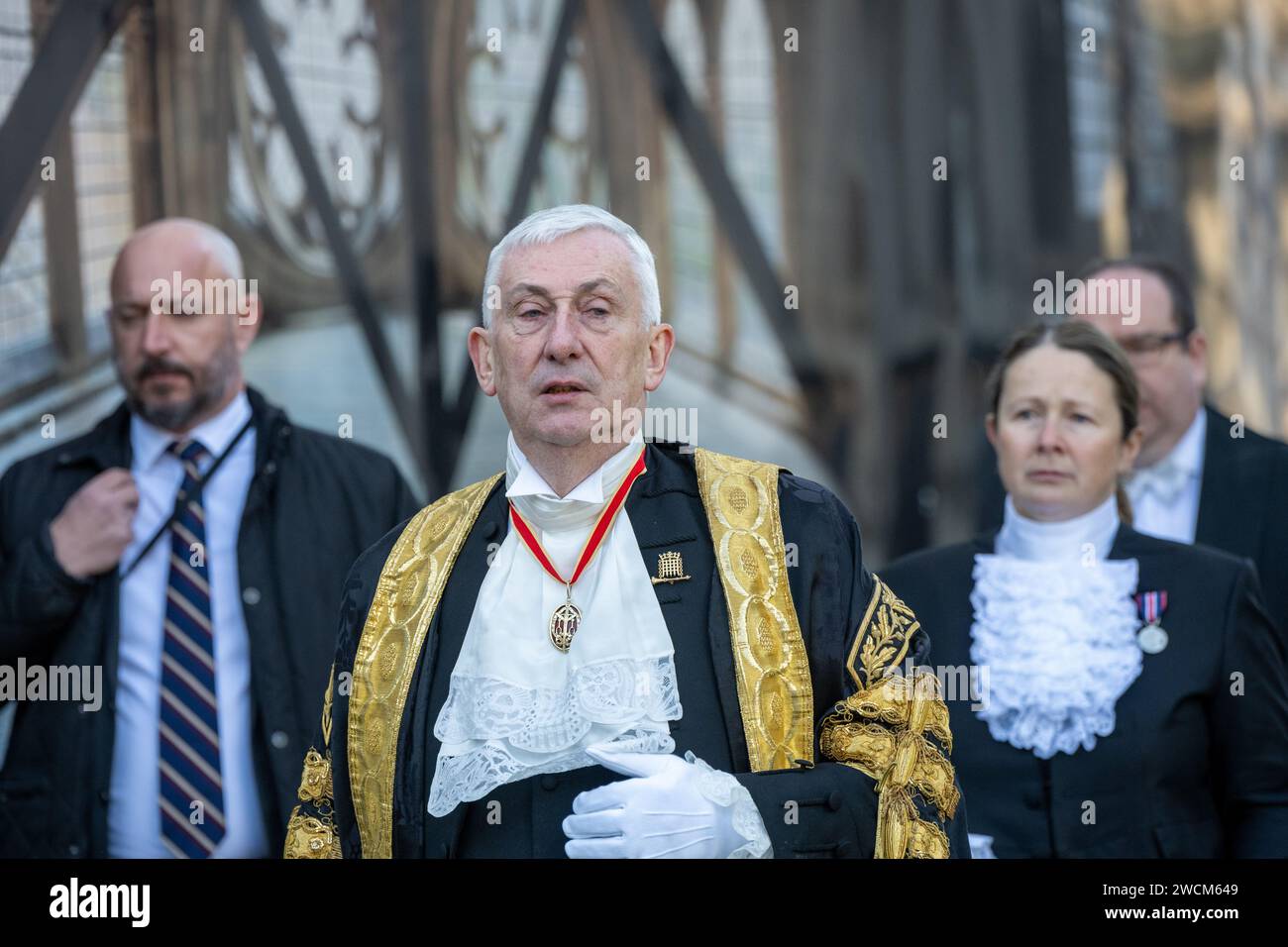 London, UK. 16th Jan, 2024. betty boothroyd, former Commons Speaker ...