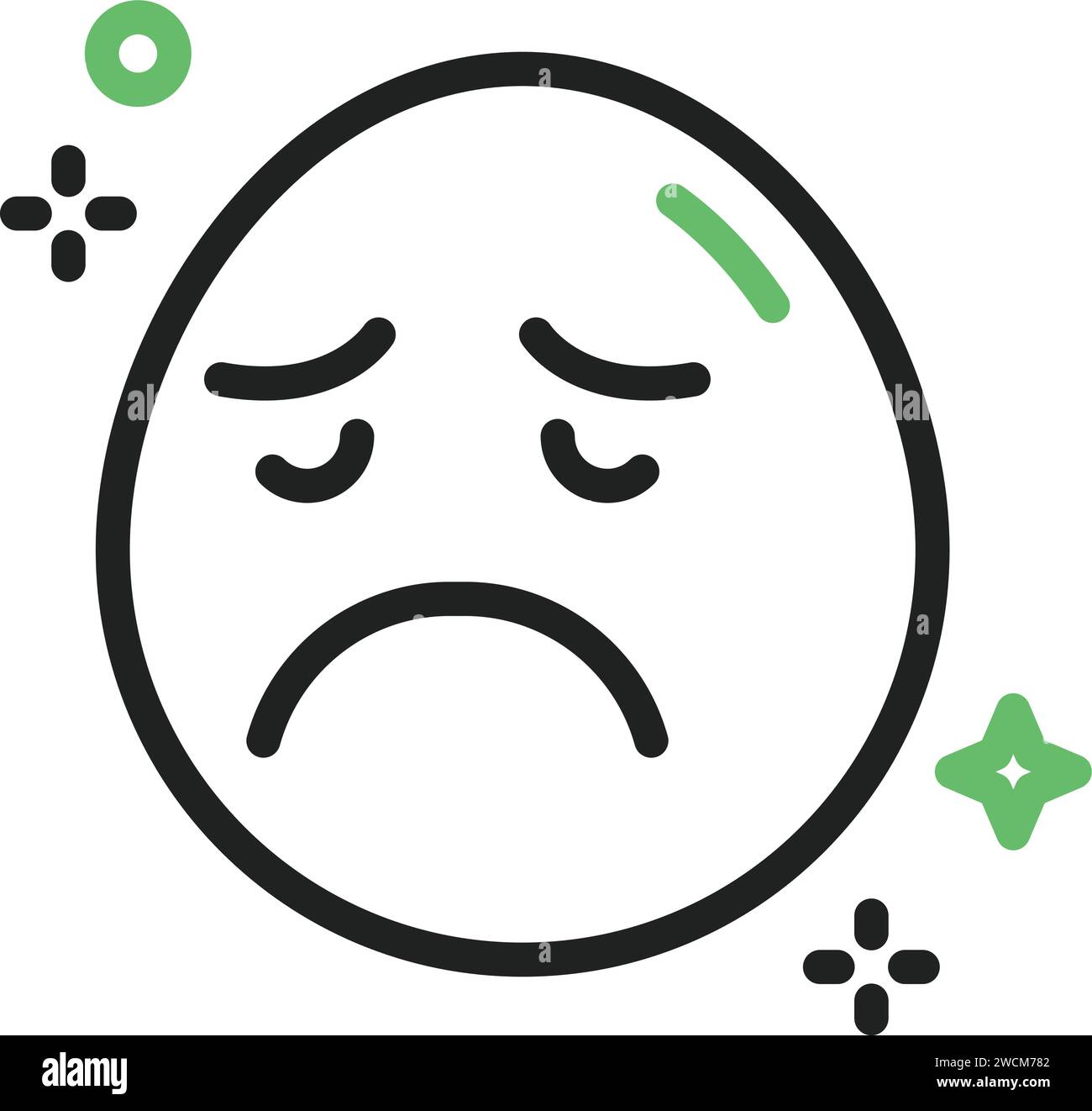 Pensive Face icon vector image Stock Vector Image & Art - Alamy