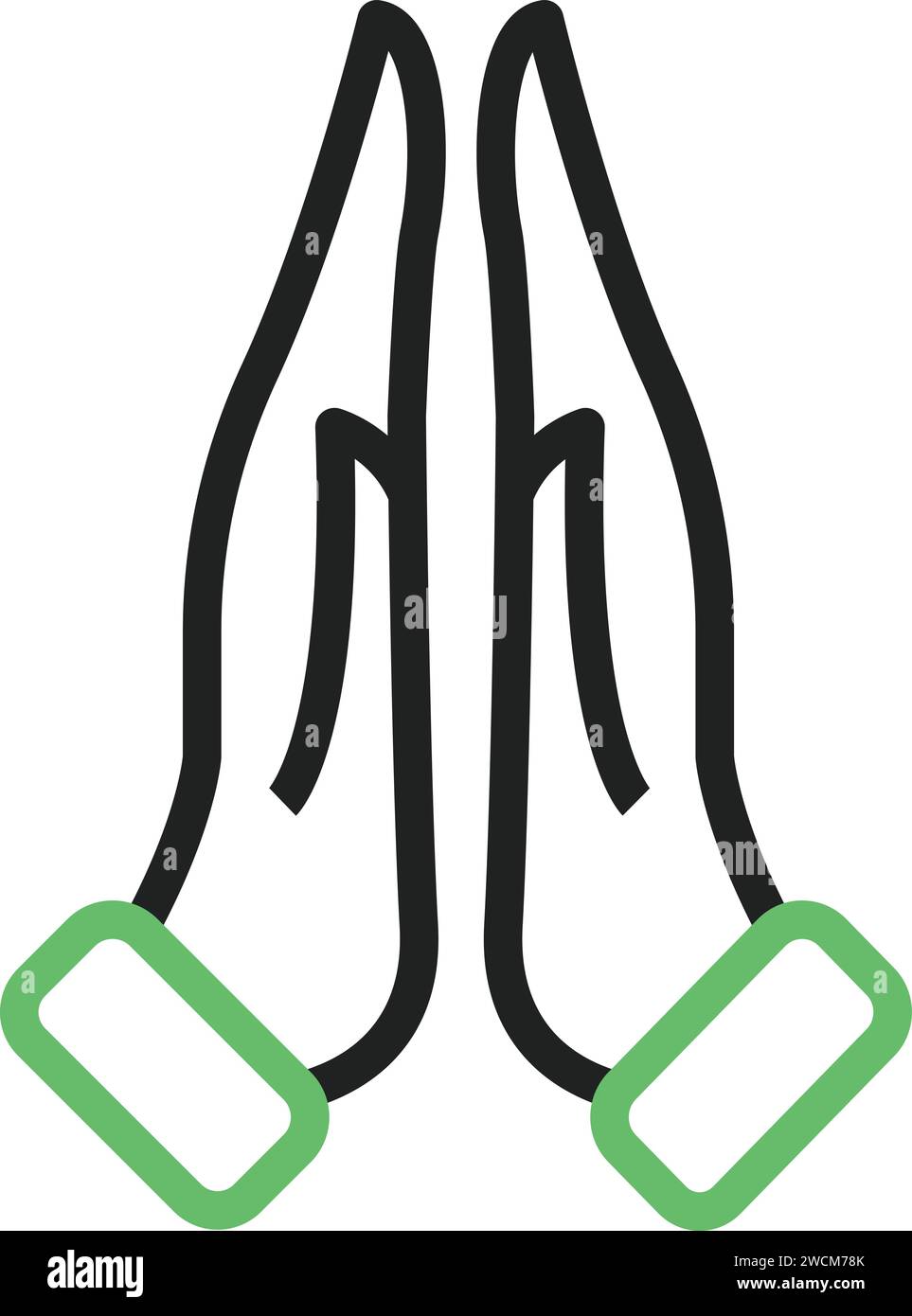 Folded hands icon hi-res stock photography and images - Alamy