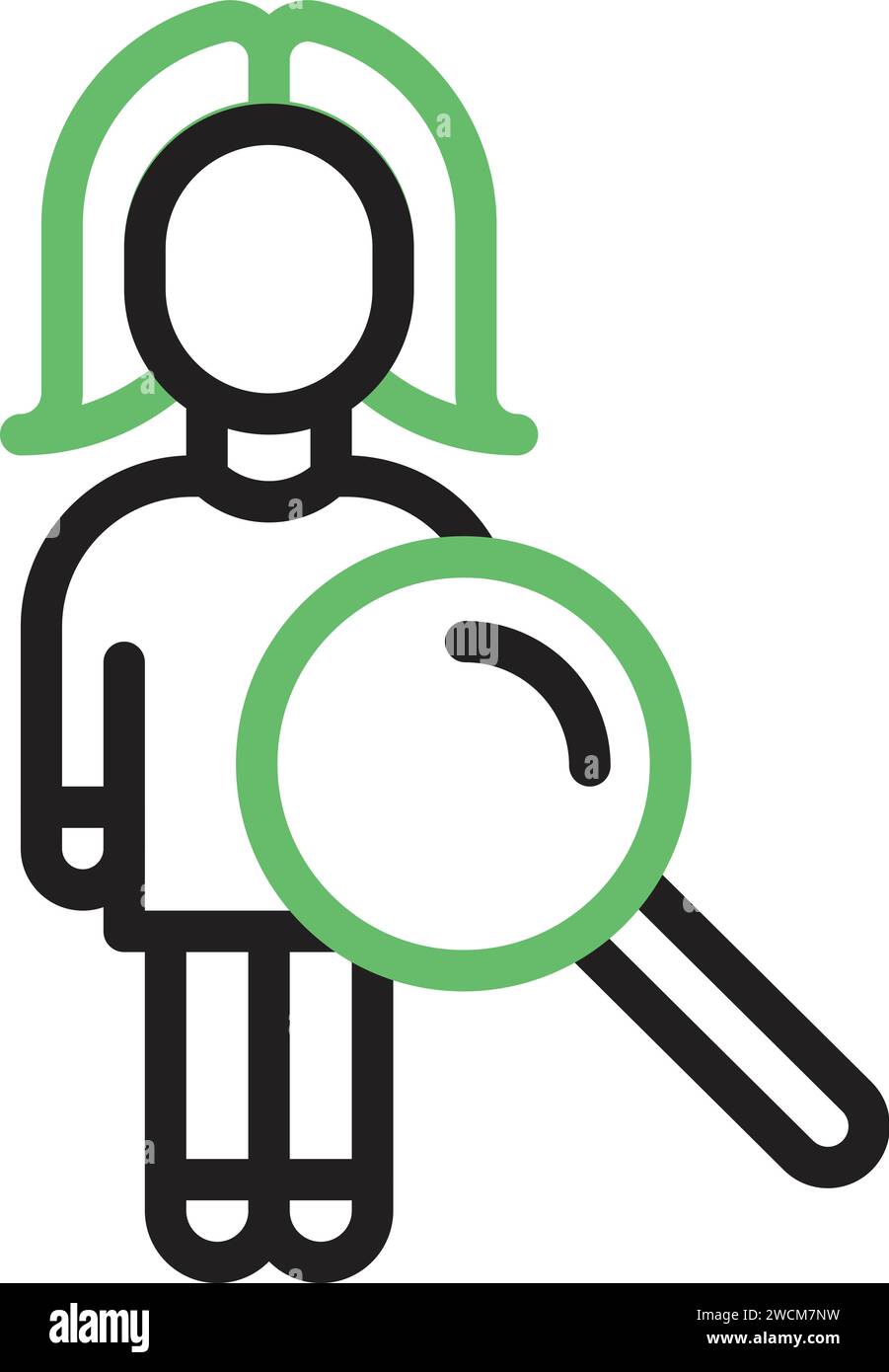 Human analysis line icon Stock Vector Images - Alamy