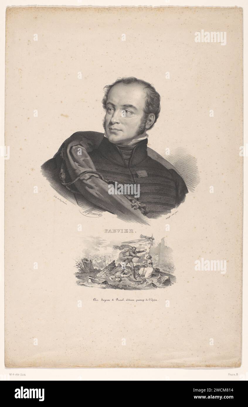 Portret Van Charles Nicolas FAVier, Nicolas Maurin, After ADYS Scheffer ...