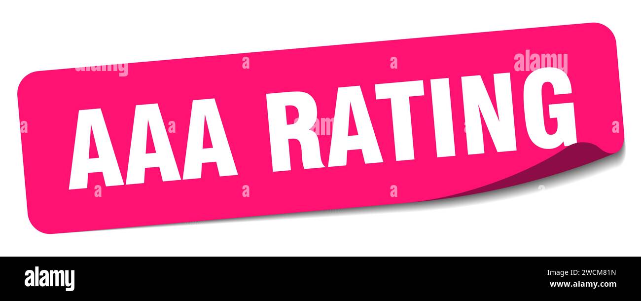 aaa rating sticker. aaa rating rectangular label isolated on white background Stock Vector Image ...
