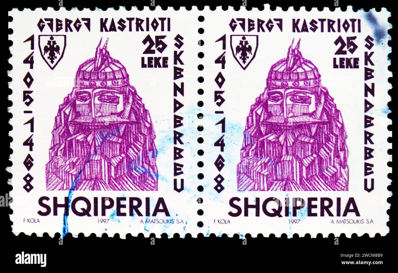 MOSCOW, RUSSIA - DECEMBER 23, 2023: Two postage stamps printed in ...