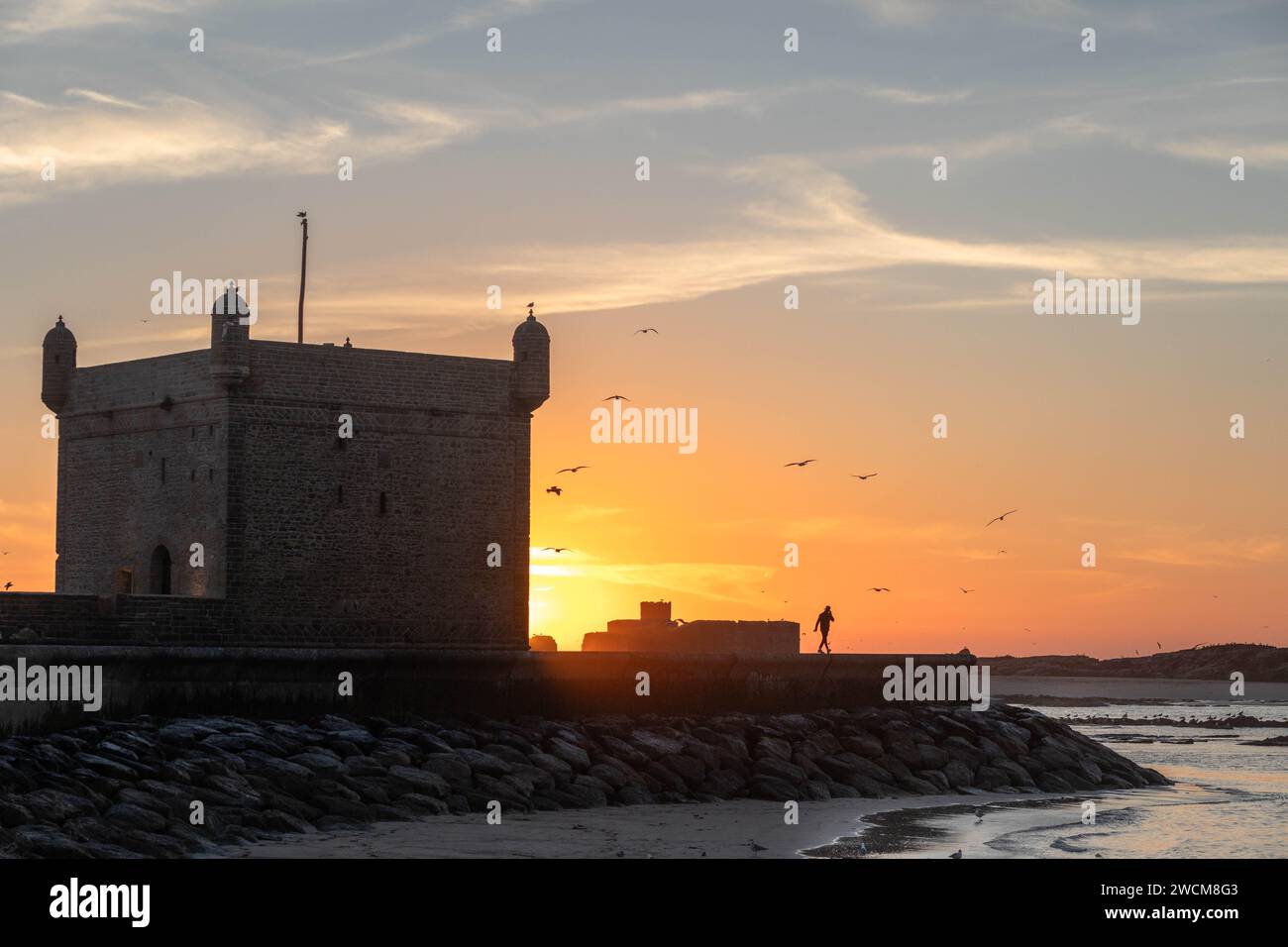 The iconic landmark, building by the harbour, the Scala of the Port, at ...