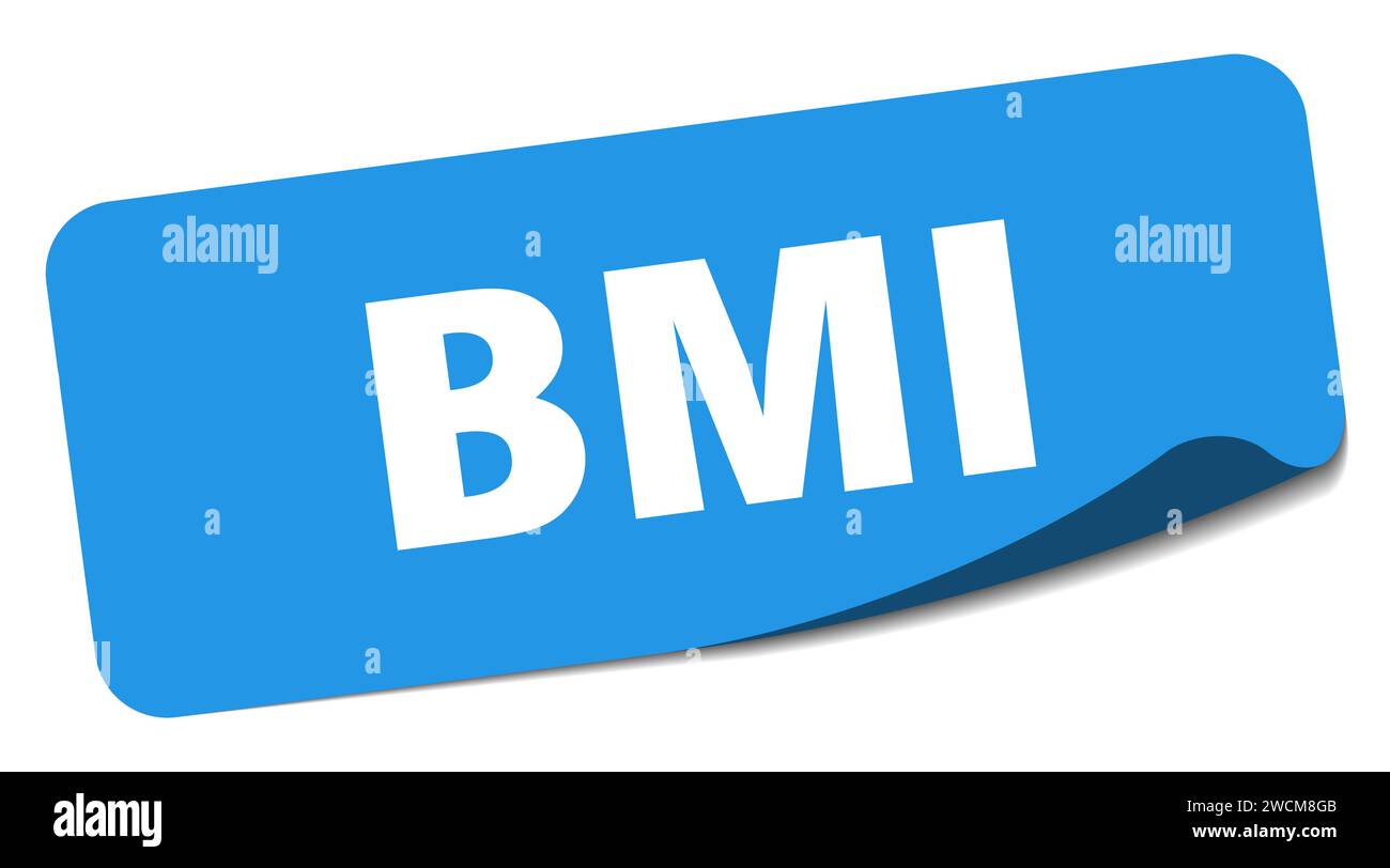 bmi sticker. bmi rectangular label isolated on white background Stock ...