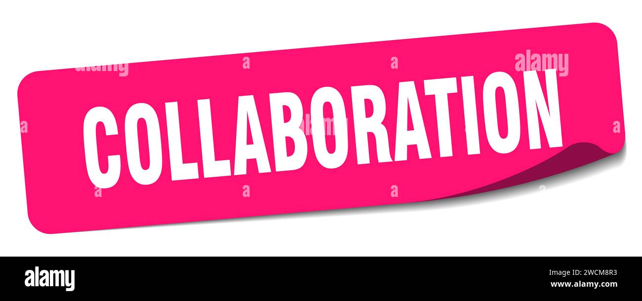 collaboration sticker. collaboration rectangular label isolated on ...