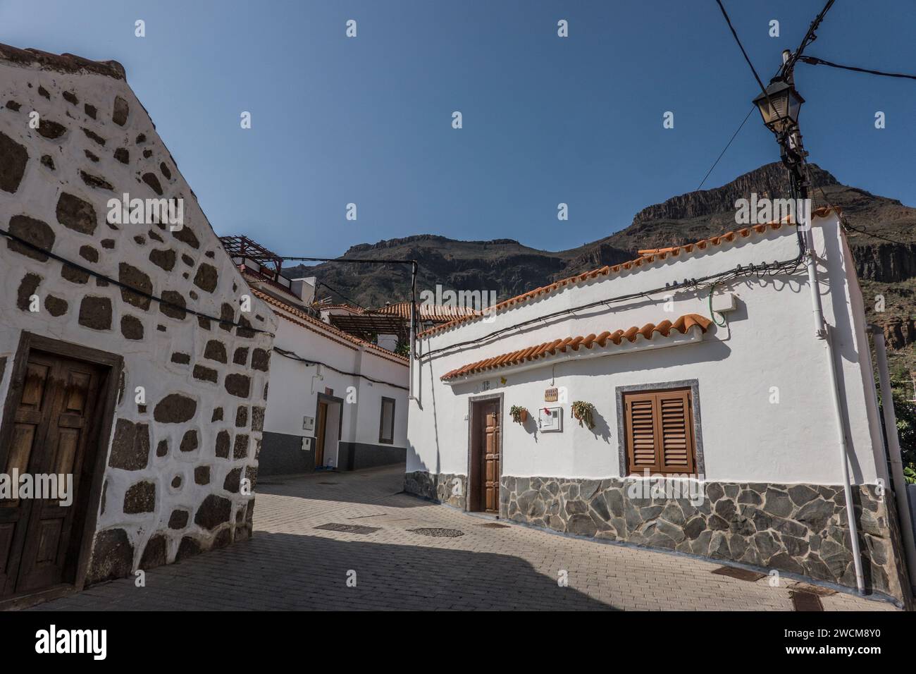 liebevoll restaurierte Häuser im Vorzeigedorf Fataga, San Bartolomé de Tirajana, Gran Canaria ...