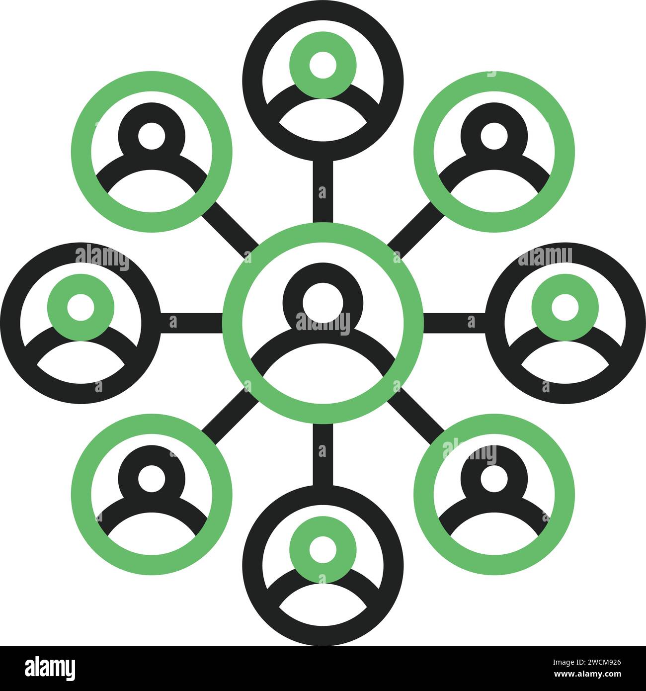 People network icon outline Stock Vector Images - Alamy