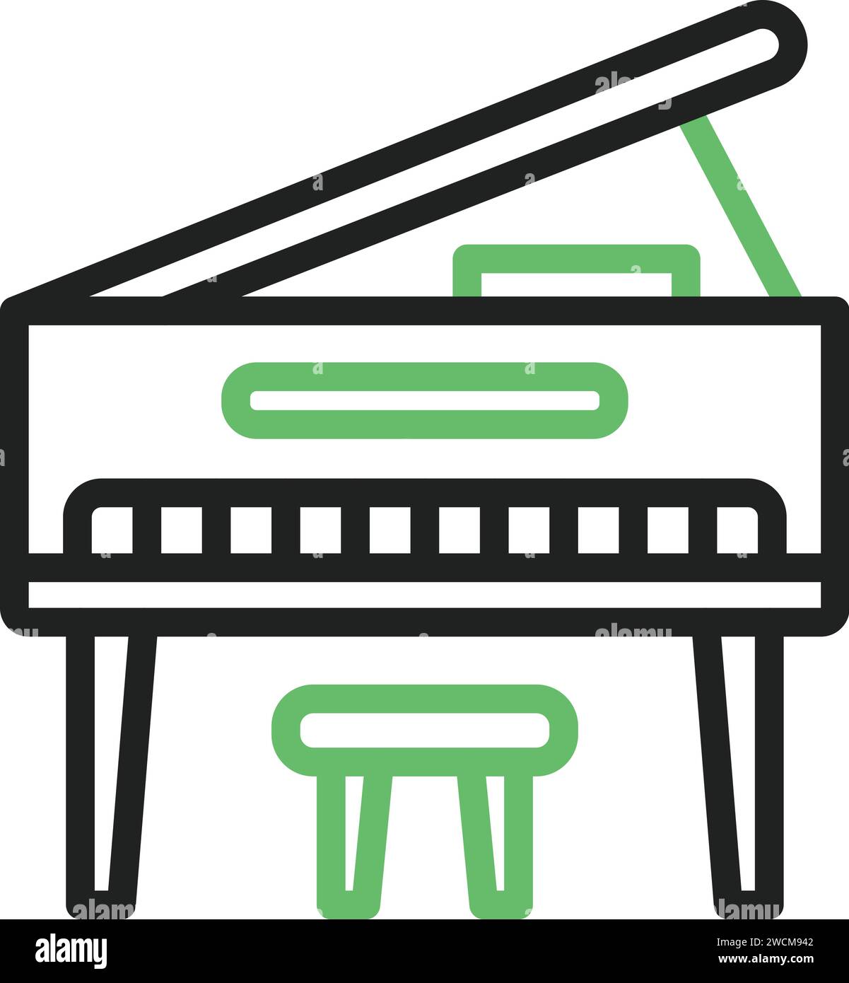 Grand Piano icon vector image Stock Vector Image & Art - Alamy