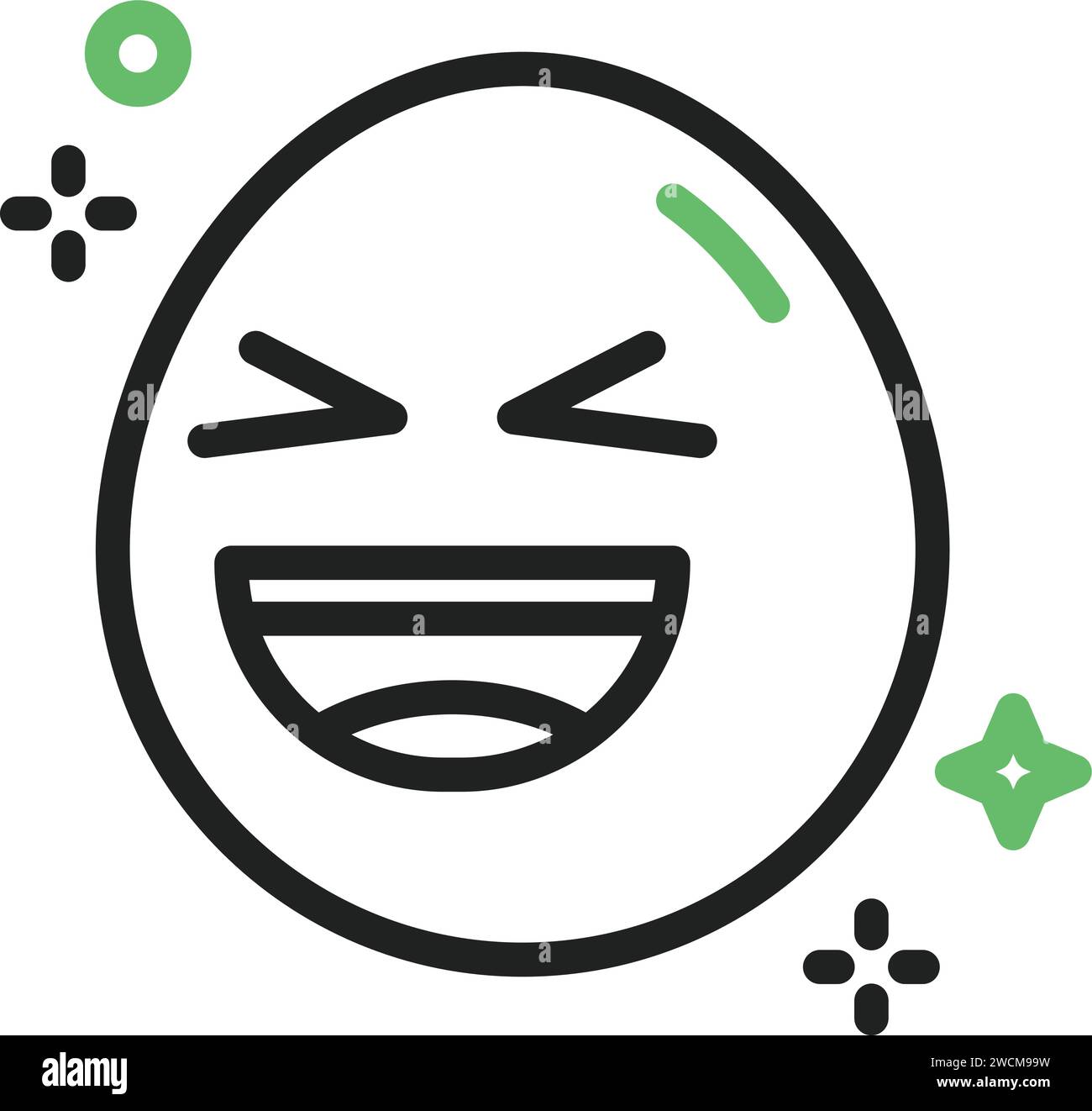 Grinning squinting face Stock Vector Images - Alamy
