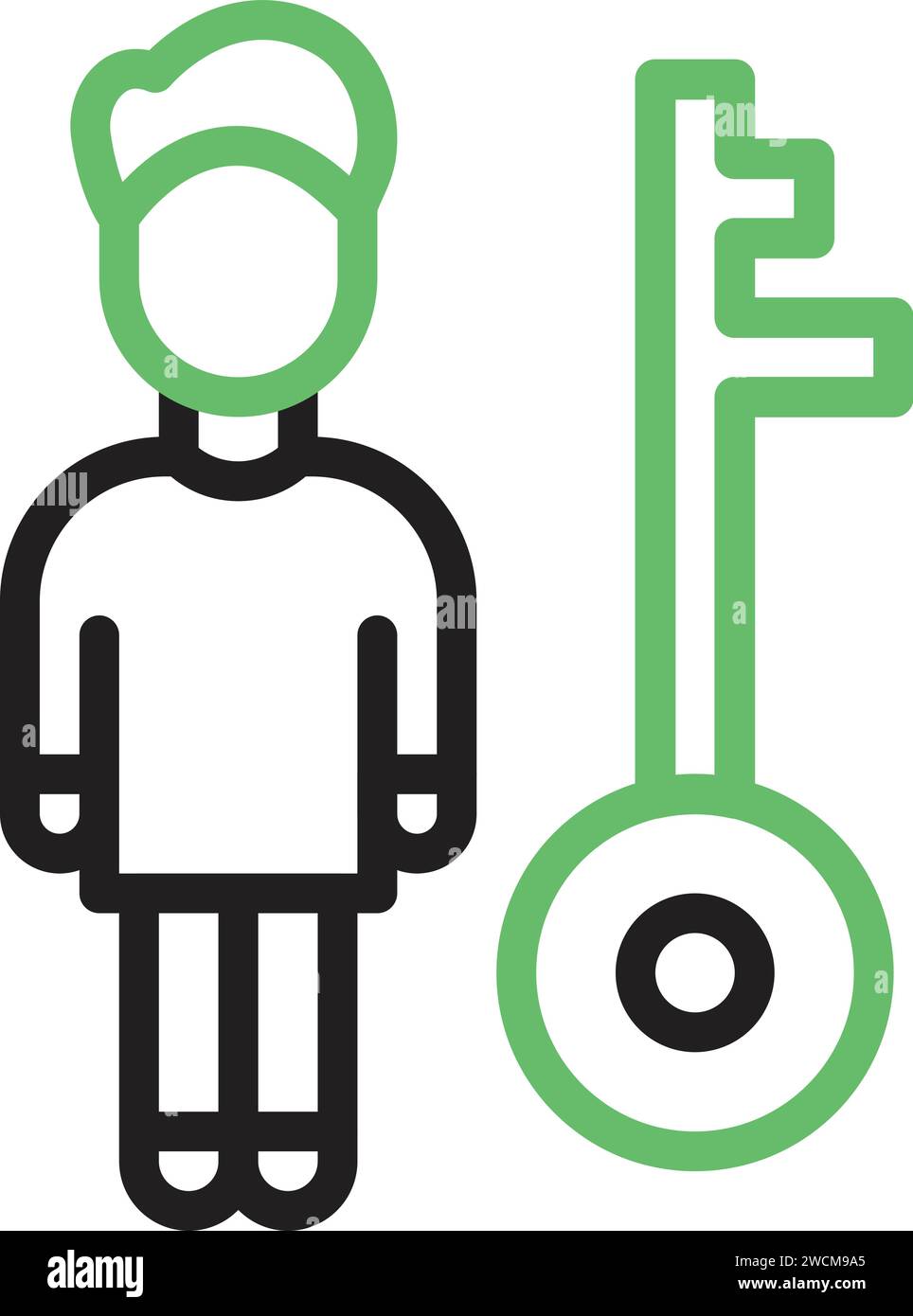 Key Person icon vector image Stock Vector Image & Art - Alamy