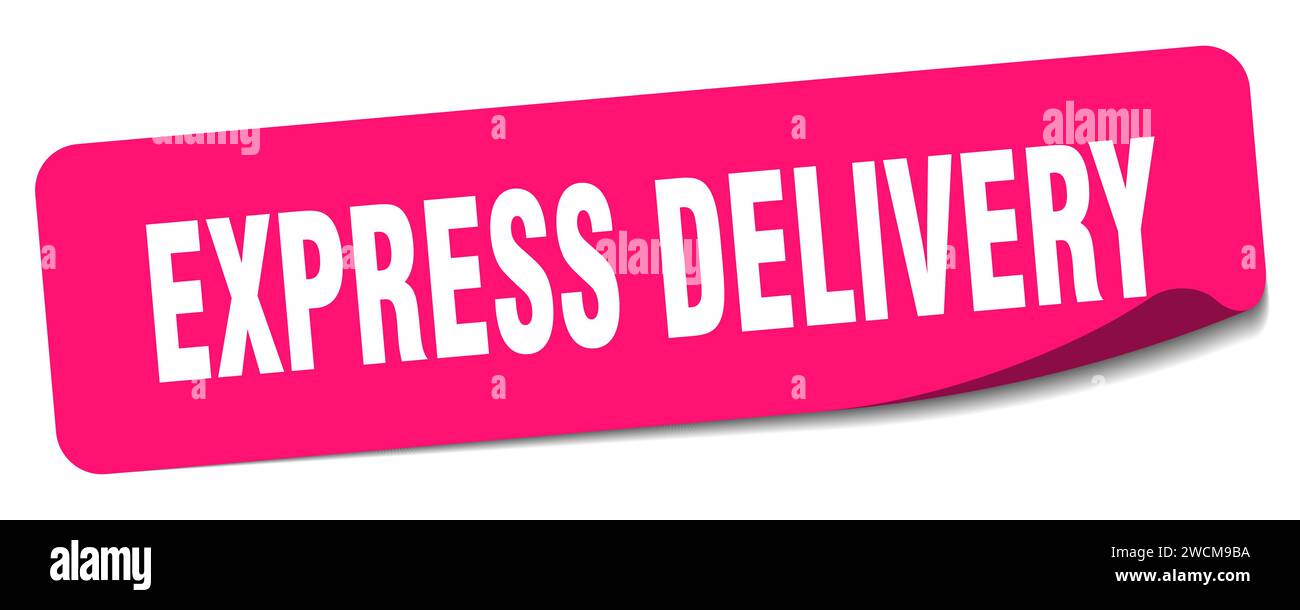 express delivery sticker. express delivery rectangular label isolated ...