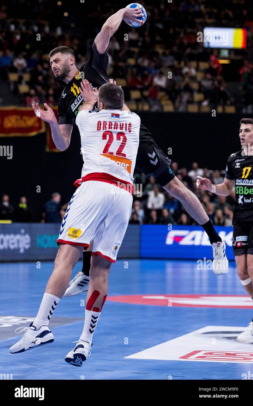 Montenegro, 16/01/2024, Milos Orbovic (Serbien, #22), Branko Vujovic ...