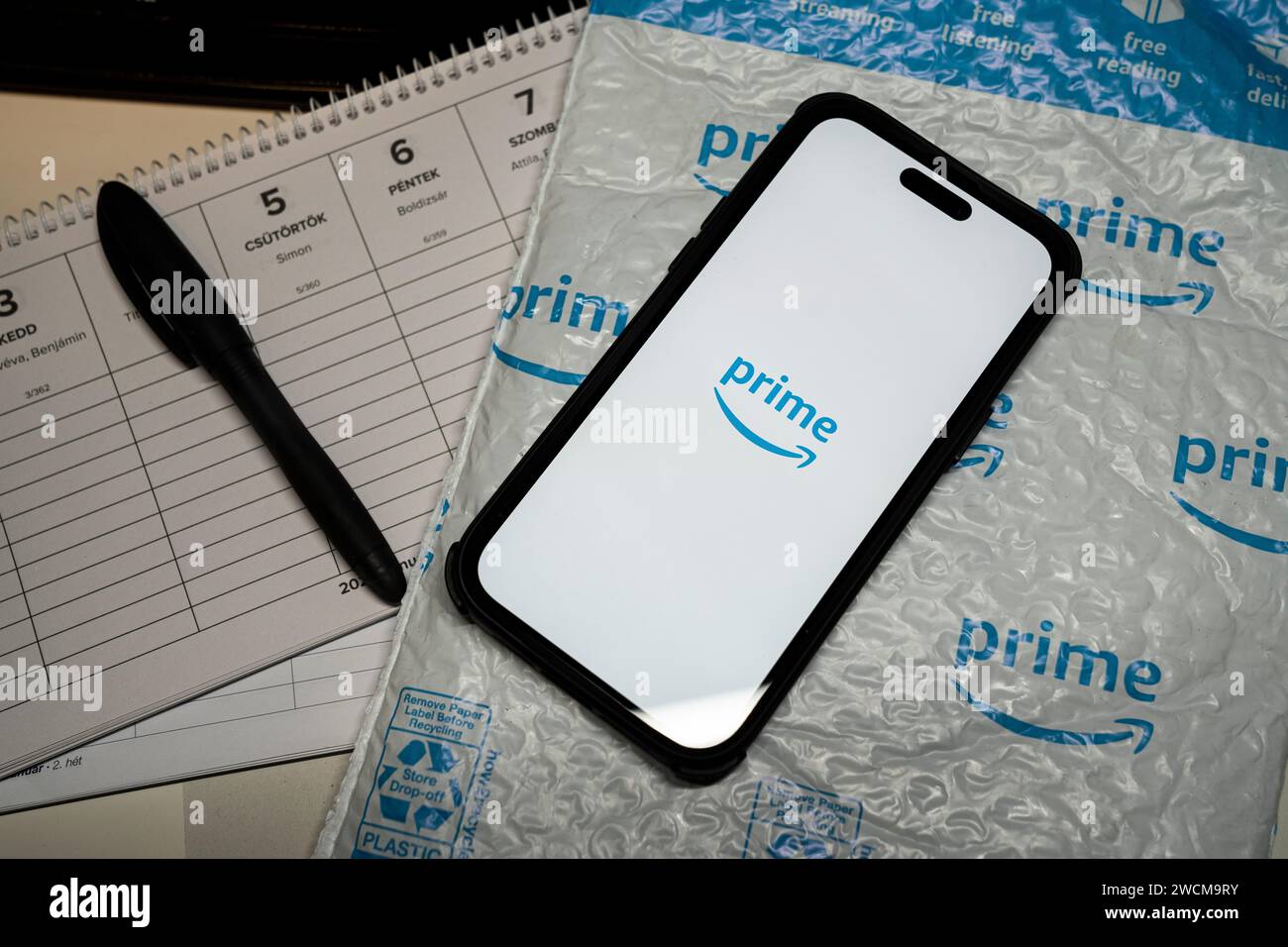 Amazon Prime Video streaming app on smartphone on iPhone 14 Pro screen ...