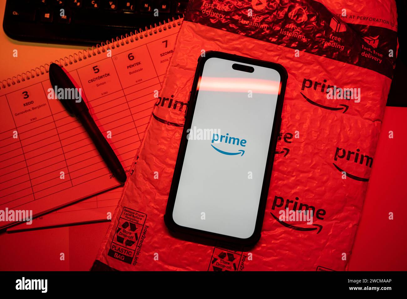 Amazon Prime Video streaming app on smartphone on iPhone 14 Pro screen ...