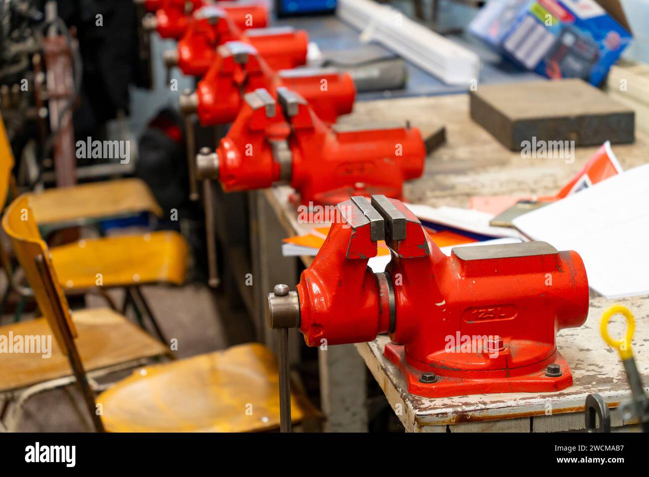 Workbench in mechanical workshop hi-res stock photography and images ...