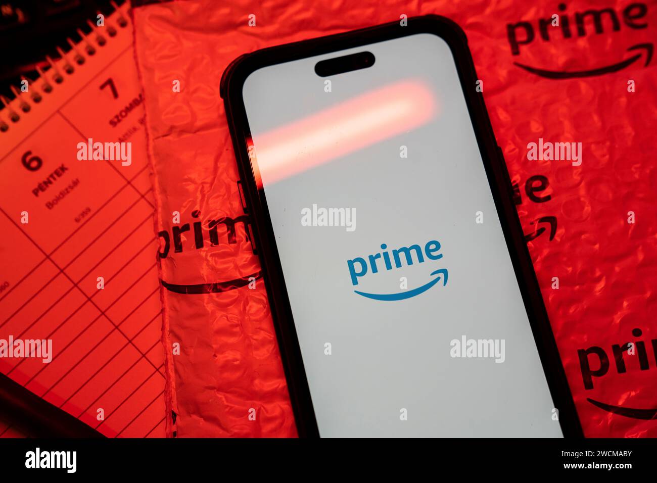 Amazon Prime Video streaming app on smartphone on iPhone 14 Pro screen ...