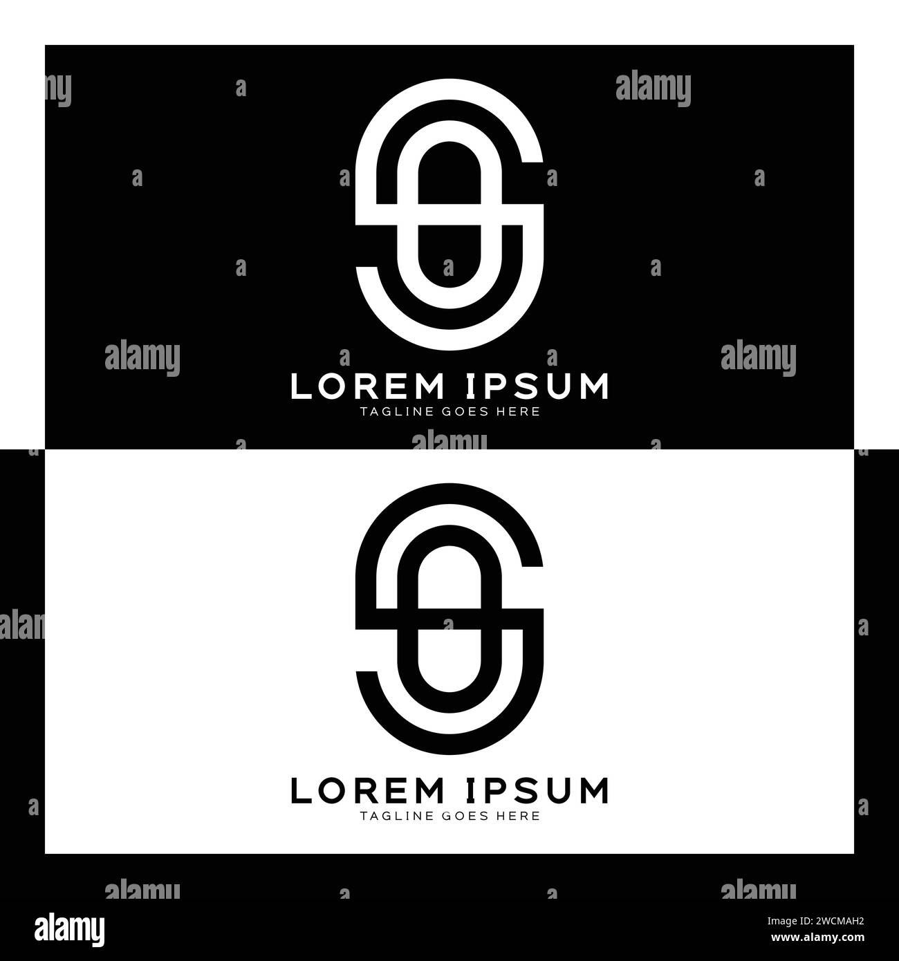 Letter s elegant logo hi-res stock photography and images - Alamy